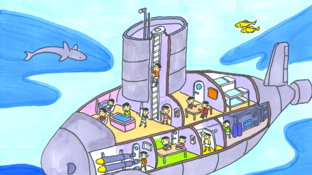 潜水艦に乗る少年たち｜akisen｜coconalaブログ